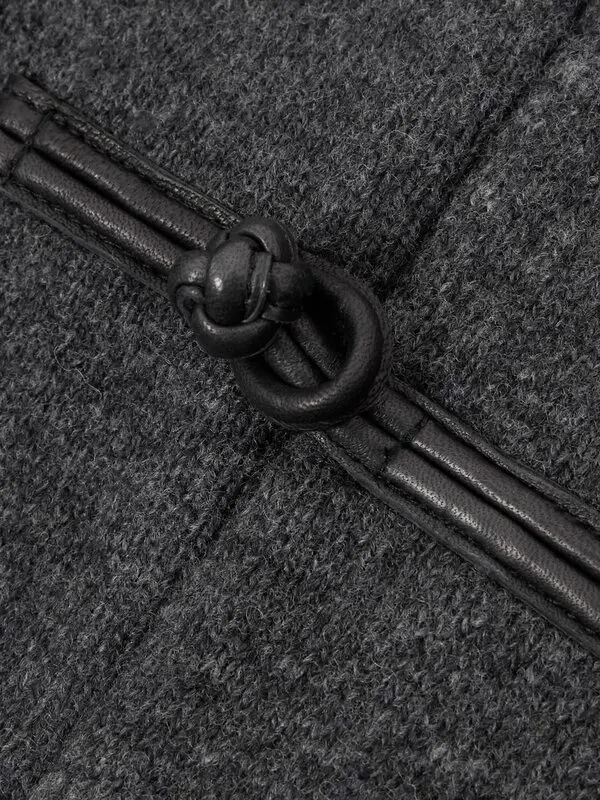 RÓHE Leather-trimmed Wool Cardigan