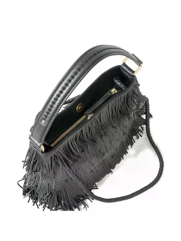 VISONA` Visona Diletta Fringe Braided-handle Bag