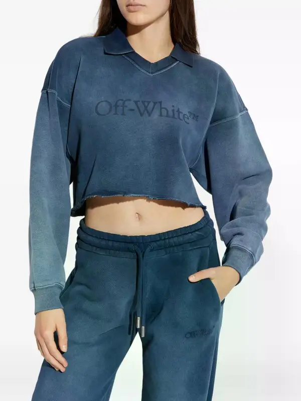 Off-White Logo-print Cropped Sweatshirt