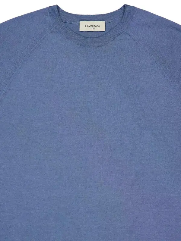 PIACENZA CASHMERE 1733 Raglan Sleeve Short Sleeve Sweater