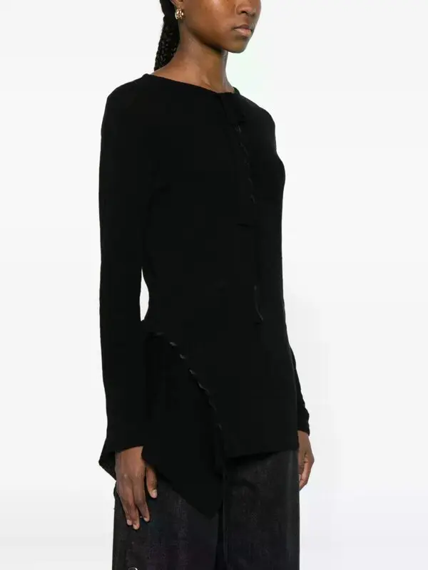 Yohji Yamamoto Asymmetrical Knitted Top