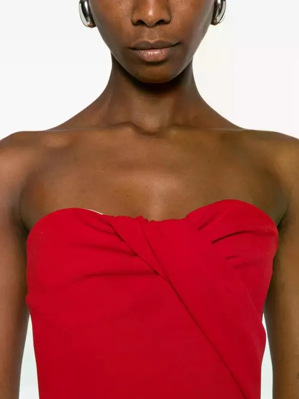 Magda Butrym Draped Strapless Mini Dress