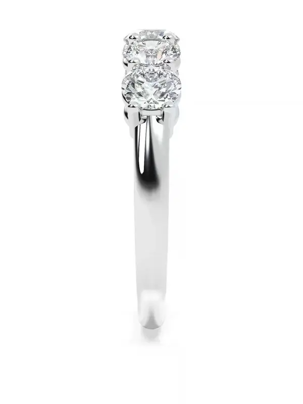 TILLA 14k White Gold Round Diamond Wedding Band