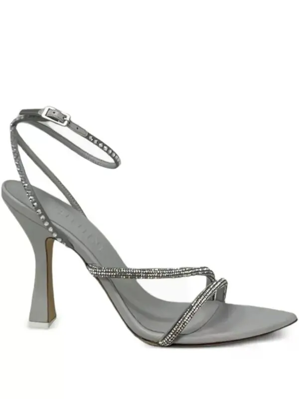 3JUIN 100mm Giglio Embellished Sandals - Grey