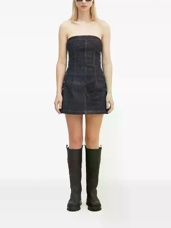 Ksubi Hotline Original Snaps Strapless Dress - Black
