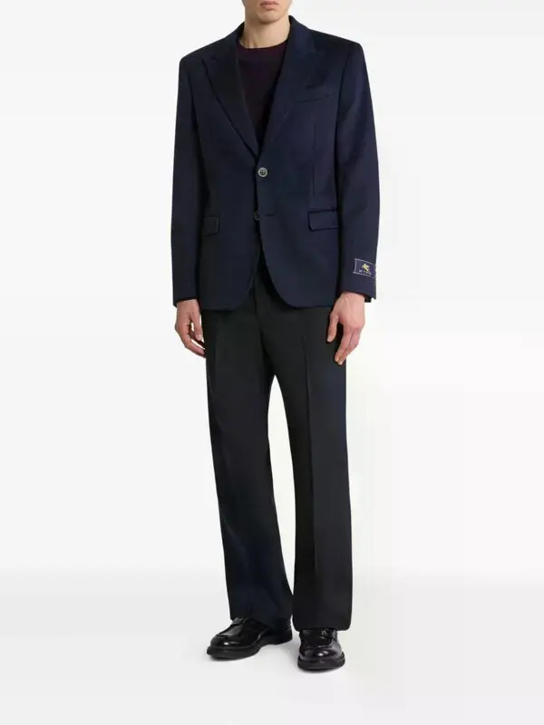 Etro Paisley-lined Cashmere Blazer - Blue