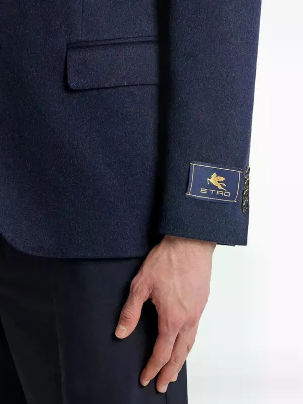 Etro Paisley-lined Cashmere Blazer - Blue