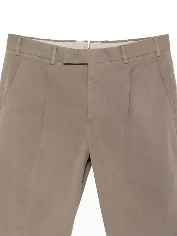 PT TORINO Pleated Cuffed Trousers - Brown