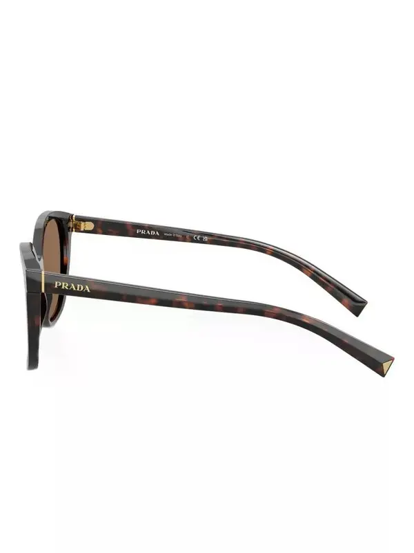 Prada Tortoiseshell Pattern Round Frame Sunglasses