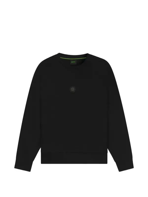 BOSS Logo Plaque Sweatshirt - Black
