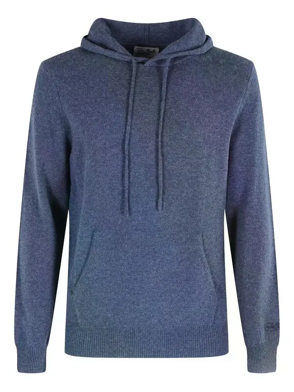 MC2 SAINT BARTH Knitted Hoodie - Blue