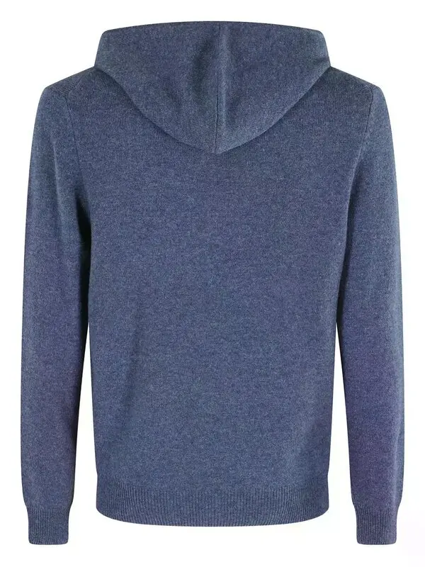 MC2 SAINT BARTH Knitted Hoodie - Blue