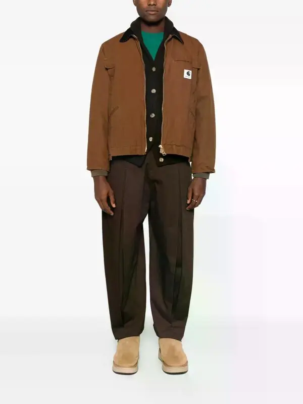 Sacai X Carhartt Contrast Collar Zip-up Jacket