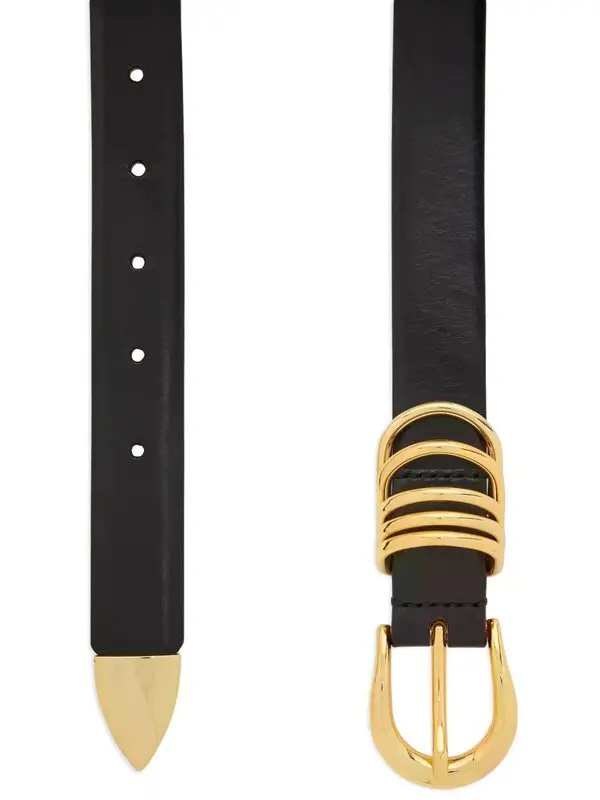 DEHANCHE Leather Belt - Black