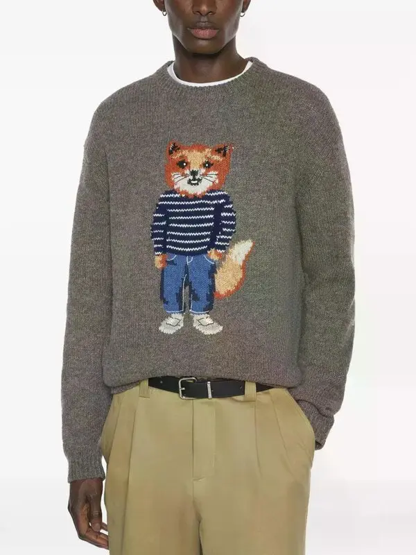 Maison Kitsuné Fox Graphic Crewneck Sweater