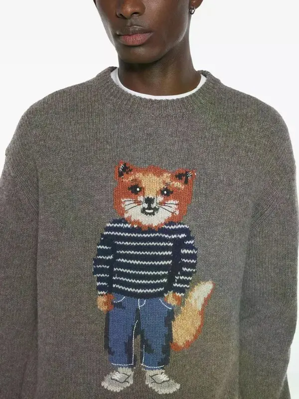 Maison Kitsuné Fox Graphic Crewneck Sweater