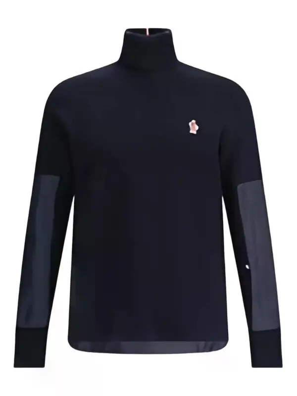 Moncler Logo Patch Roll Neck Sweater