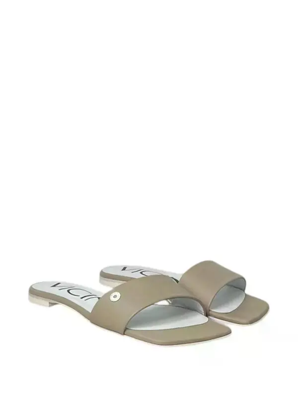 Vicini Square-toe Slip-on Sandals - Neutrals
