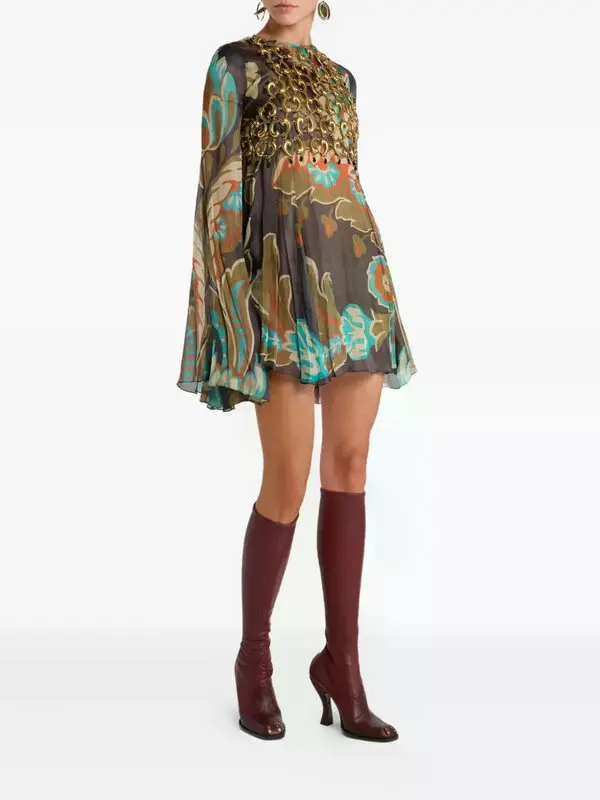 Etro Paisley Chain Crop Top - Neutrals