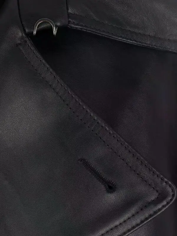 MAISON MARGIELA Leather Jacket With Epaulettes And Belt