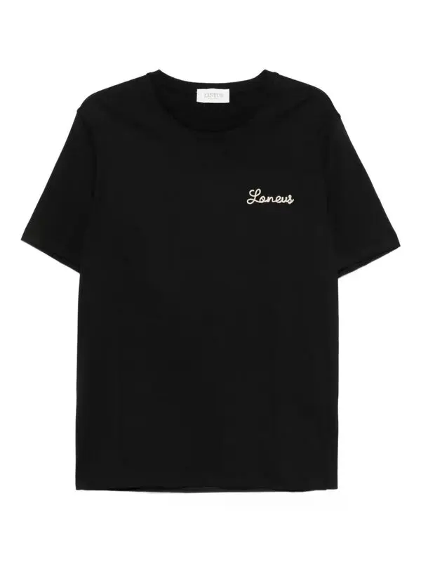 LANEUS Logo-embroidered T-shirt