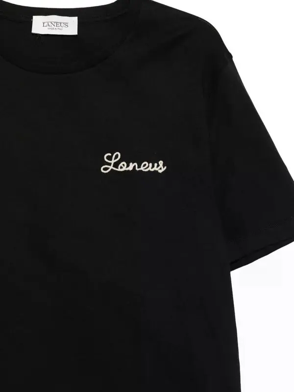 LANEUS Logo-embroidered T-shirt