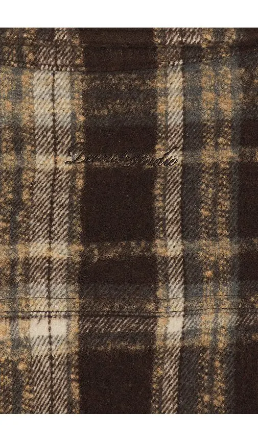 DUNST Quilted Check Flannel Shirt In . Also - Brown