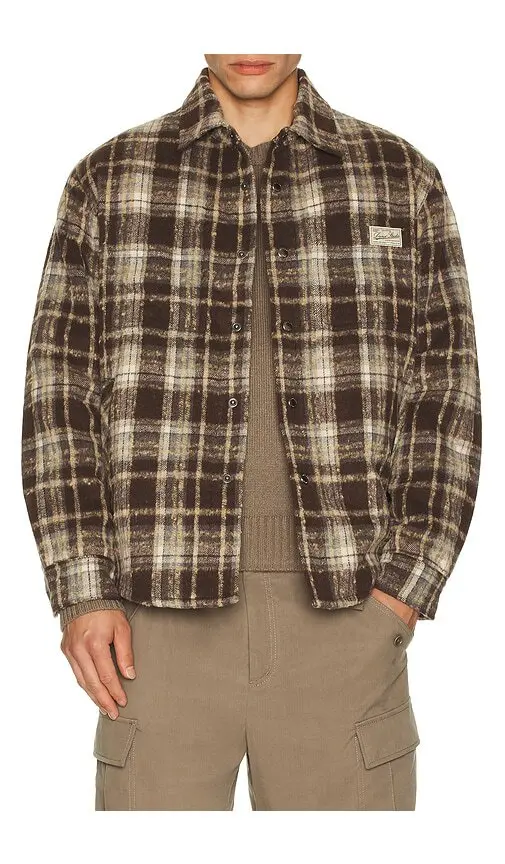 DUNST Quilted Check Flannel Shirt In . Also - Brown