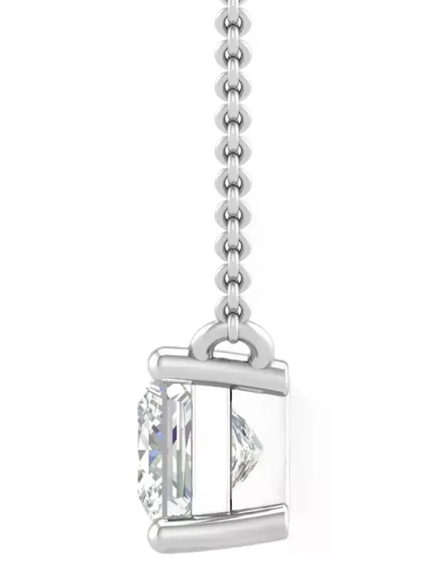 TILLA 14k White Gold Princess-cut Diamond Solitaire Necklace