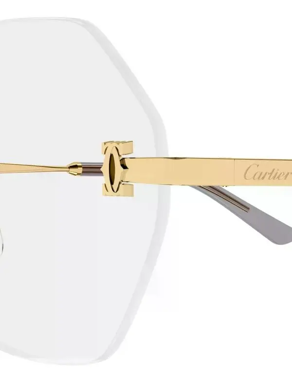Cartier Geometric-frame Rimless Glasses