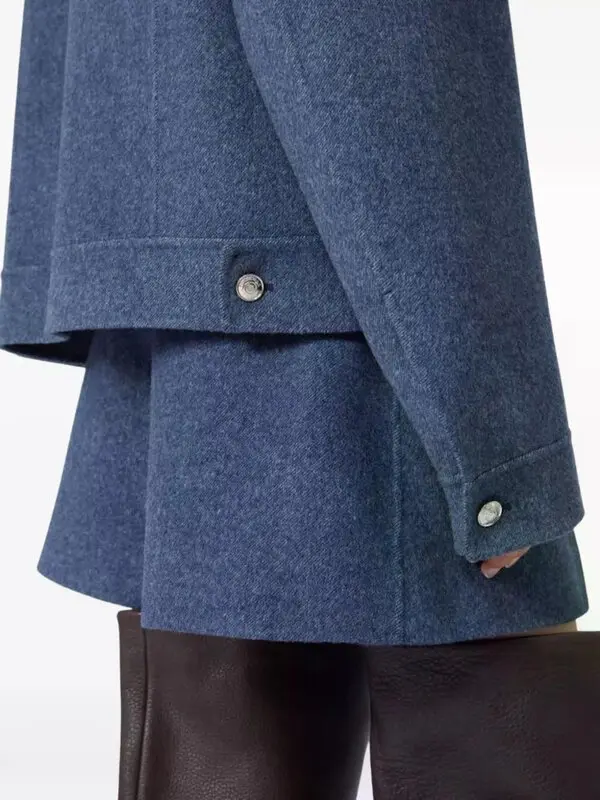 Sportmax Wool Jacket With Metal Button Flap Pockets