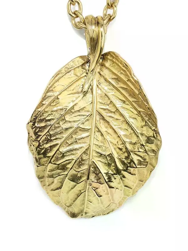 GOOSSENS Paris Leaf Pendant Necklace In Yellow -tone