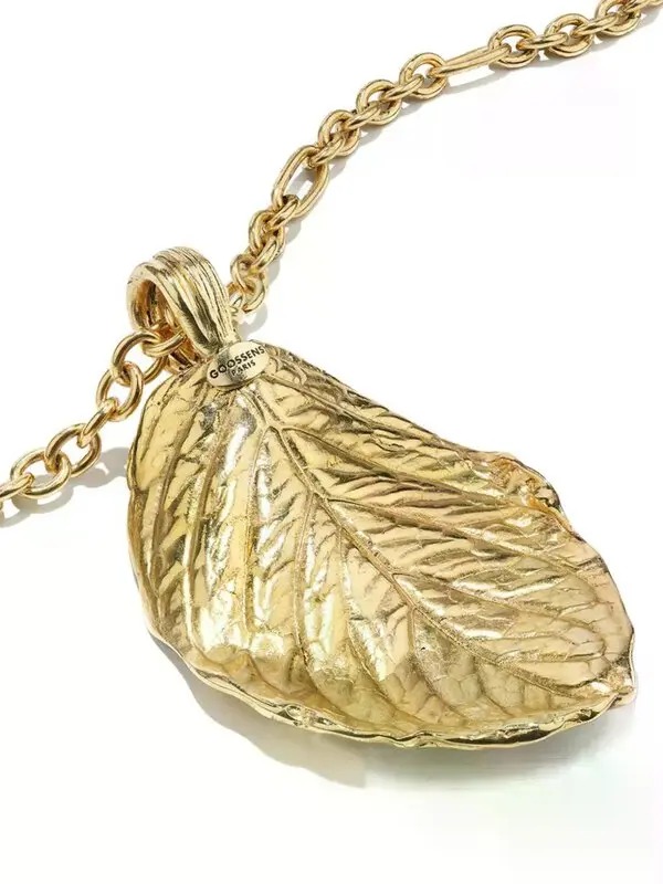 GOOSSENS Paris Leaf Pendant Necklace In Yellow -tone
