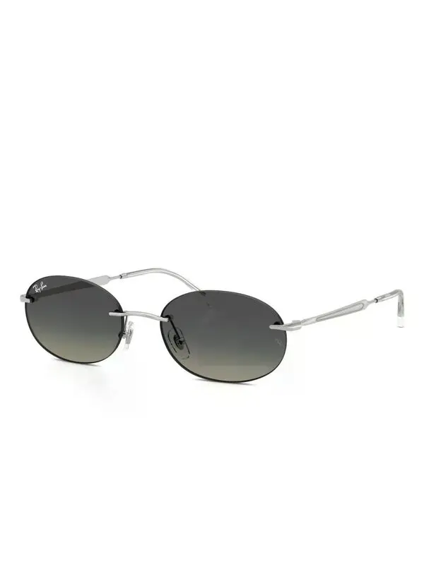Ray-ban Oval-frame Sunglasses - Silver