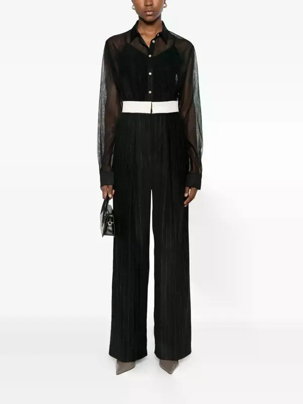 FORTE_FORTE Sheer Button-up Shirt