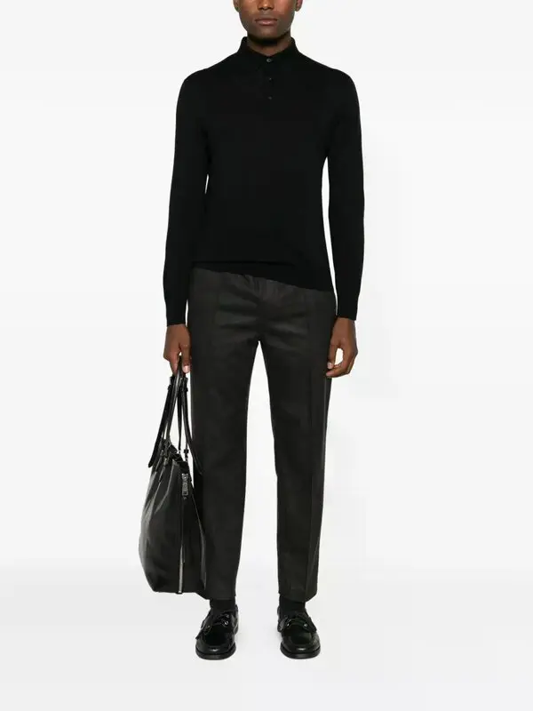 Zegna Long Sleeve Polo Shirt
