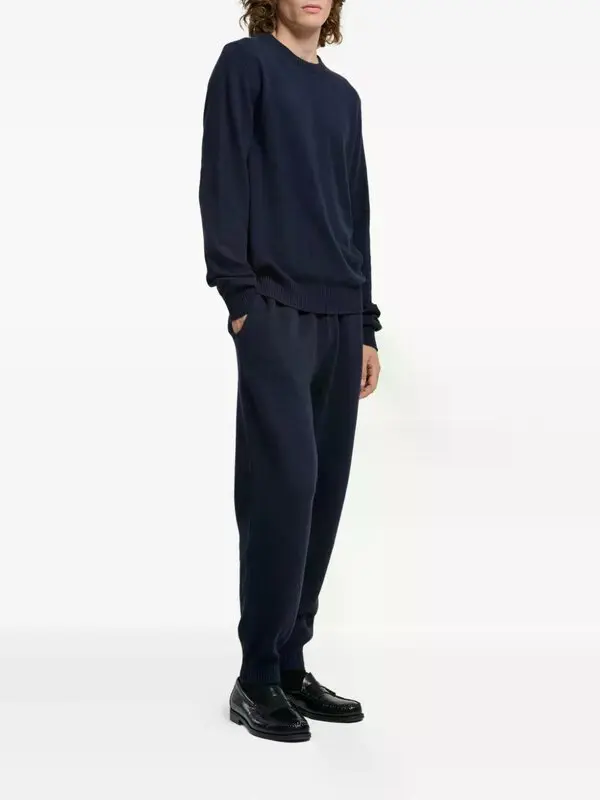 BARRIE Logo-embroidered Trousers - Blue