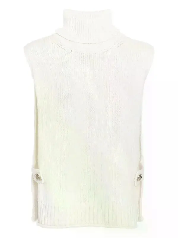 BARRIE Roll-neck Vest - Neutrals