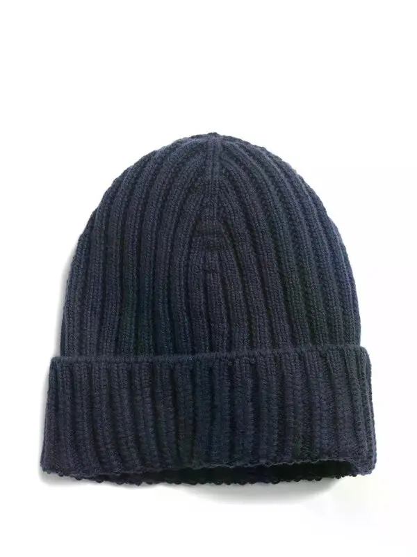 BARRIE Ribbed Beanie Hat - Blue