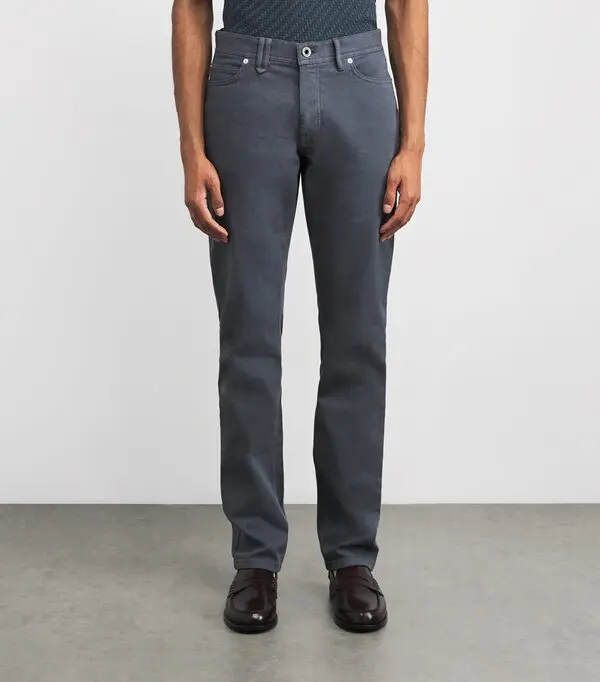 Brioni Organic Cotton Meribel Trousers - Blue