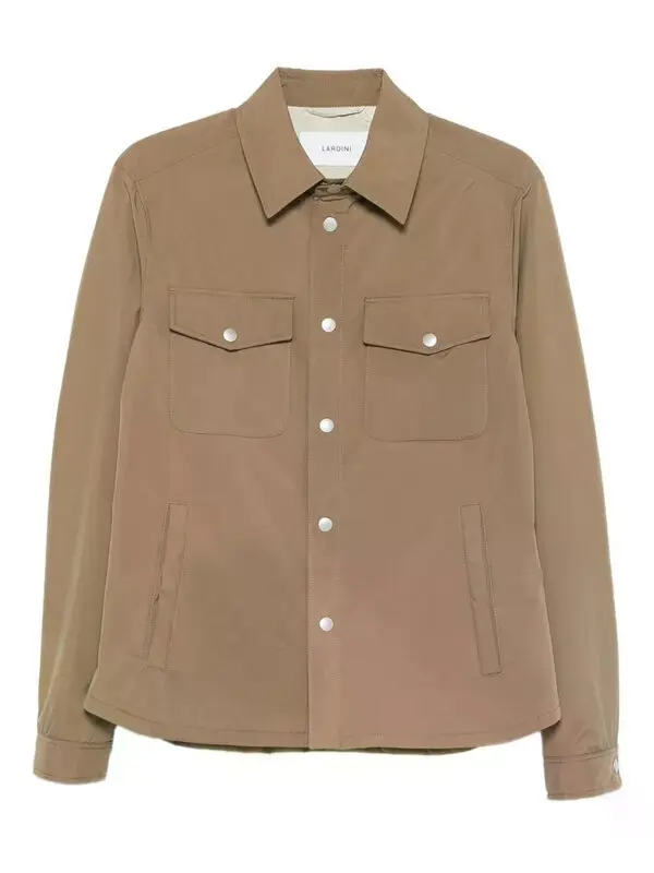 LARDINI Long Sleeve Shirt Jacket - Neutrals