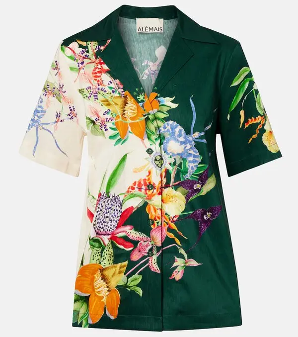 ALEMAIS Aggie Floral Linen-blend Shirt - Multicoloured