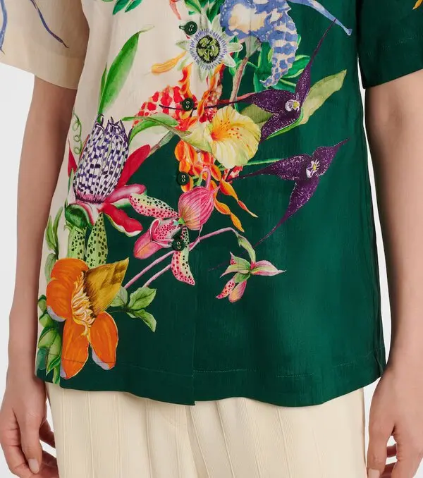 ALEMAIS Aggie Floral Linen-blend Shirt - Multicoloured