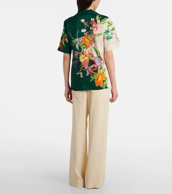 ALEMAIS Aggie Floral Linen-blend Shirt - Multicoloured