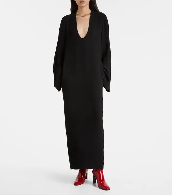 TOTEME V-neck Cady Maxi Dress