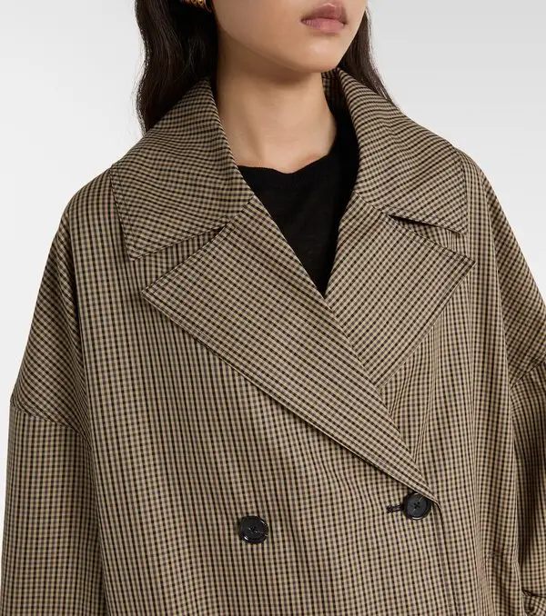 TOTEME Checked Cotton Double-breasted Blazer