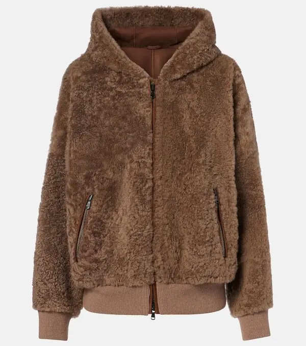 Brunello Cucinelli Shearling And Cashmere Hooded Jacket