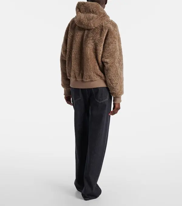 Brunello Cucinelli Shearling And Cashmere Hooded Jacket