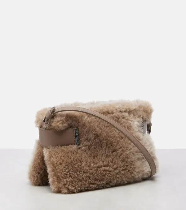 Brunello Cucinelli Shearling Clutch
