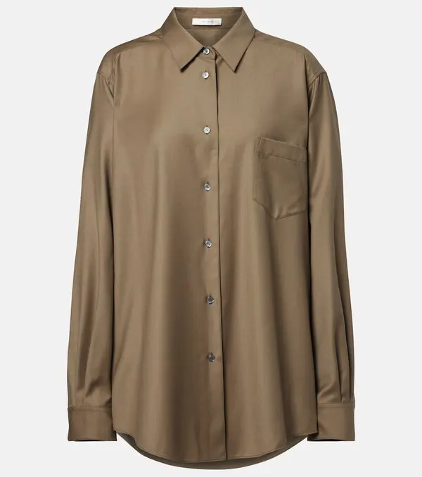 THE ROW Pino Virgin Wool Shirt - Beige